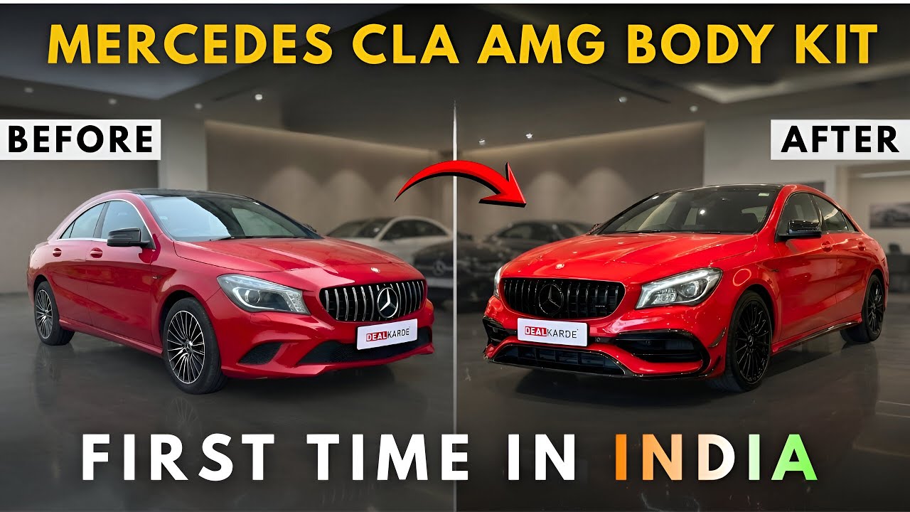 Mercedes CLA 200 AMG Body Kit Installation | First Time in India - YouTube