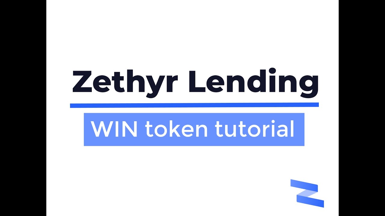 Zethyr Lending WIN token tutorial - YouTube