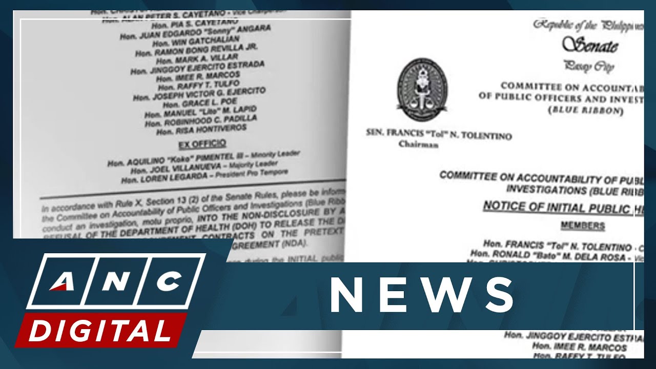 Senate Blue Ribbon to probe DOH 'refusal' to disclose vaccine contracts ...