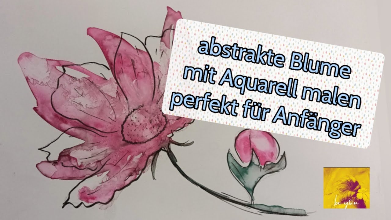 schnell eine abstrakte Blumen malen, perfekt für Anfänger, neuen Trend ...