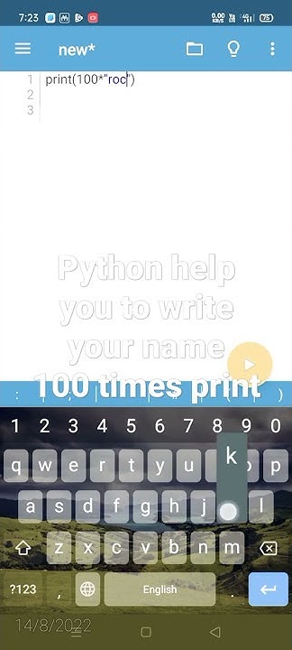 Python Help You To Write Your Name 100 Times Or More Print Youtube