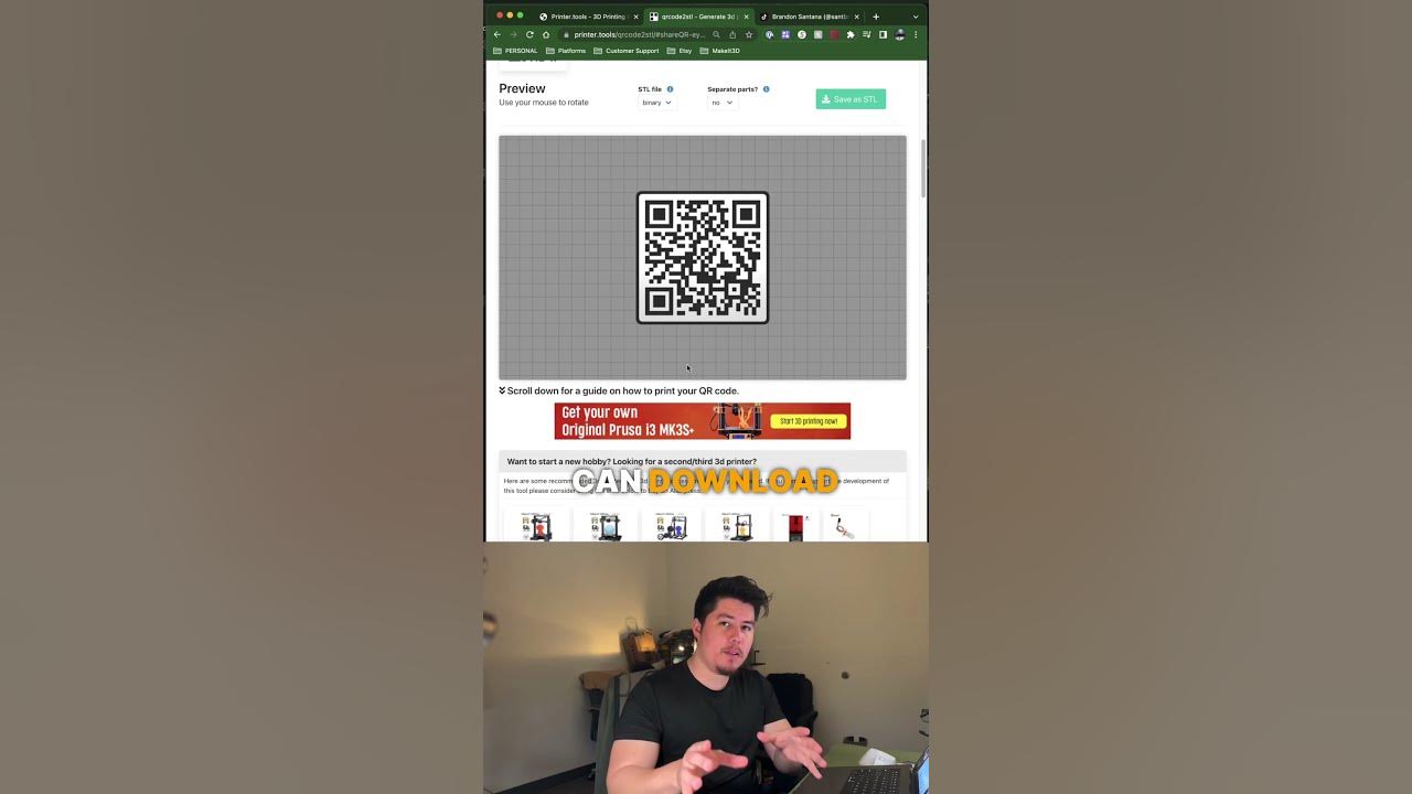 Create your own custom 3D printable QR Code #shorts - YouTube