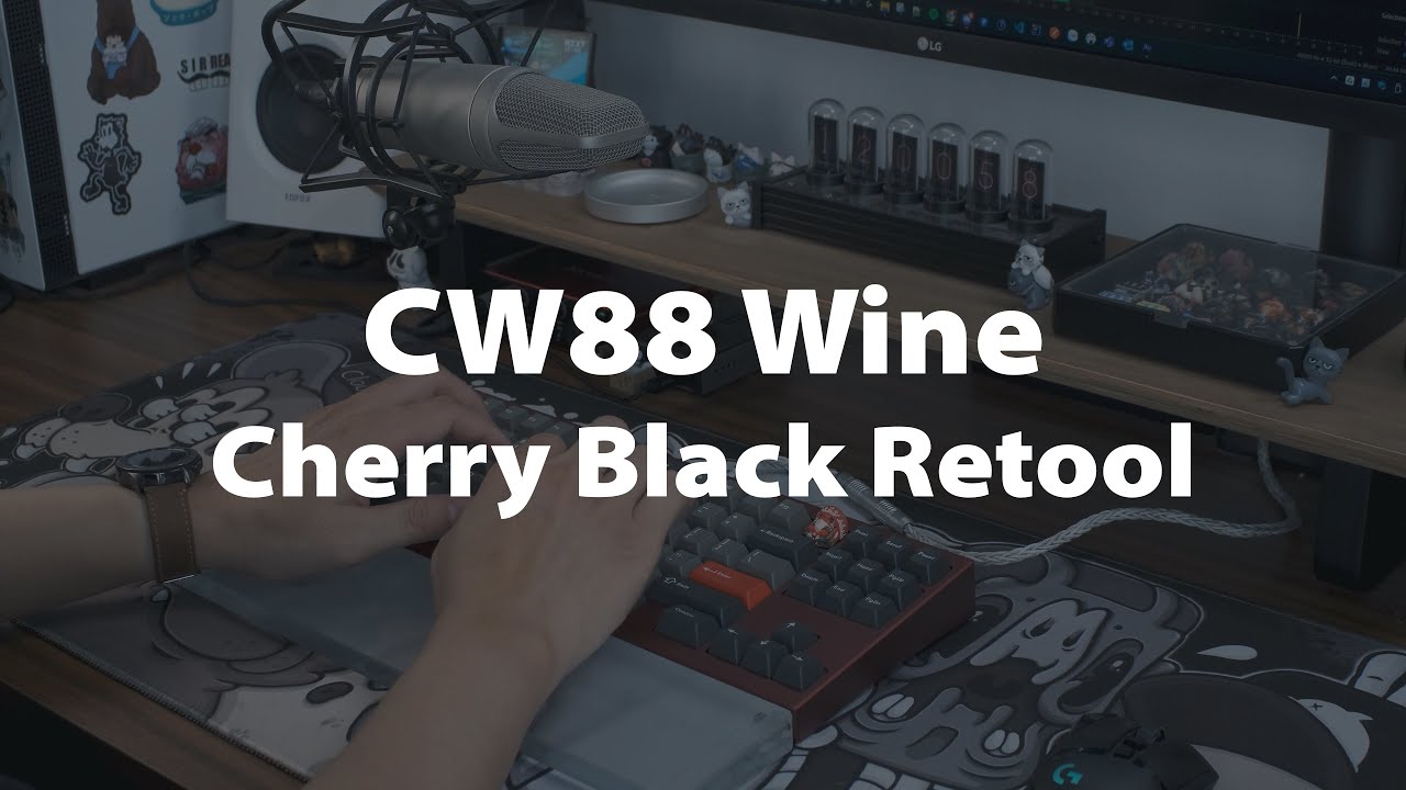 Cruel World CW88 Wine w/ Cherry Retooled Black | GMK Dolch | Typing ...