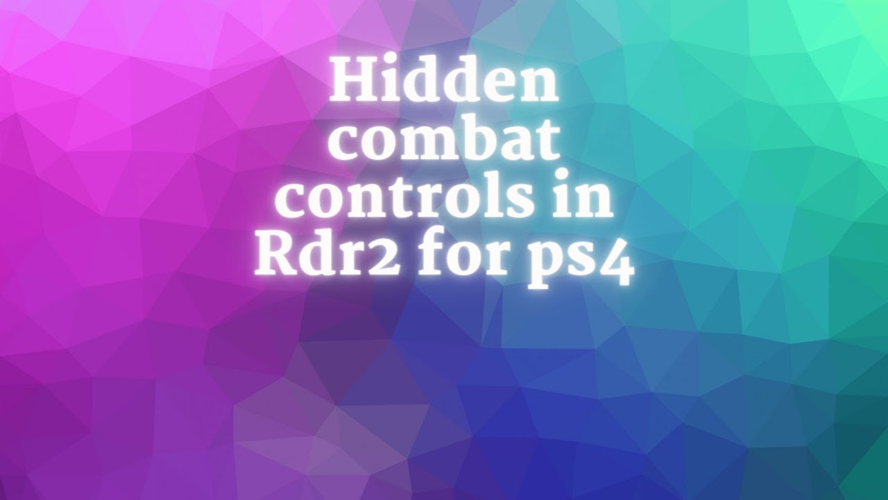 Hidden combat controls in Rdr2 - YouTube