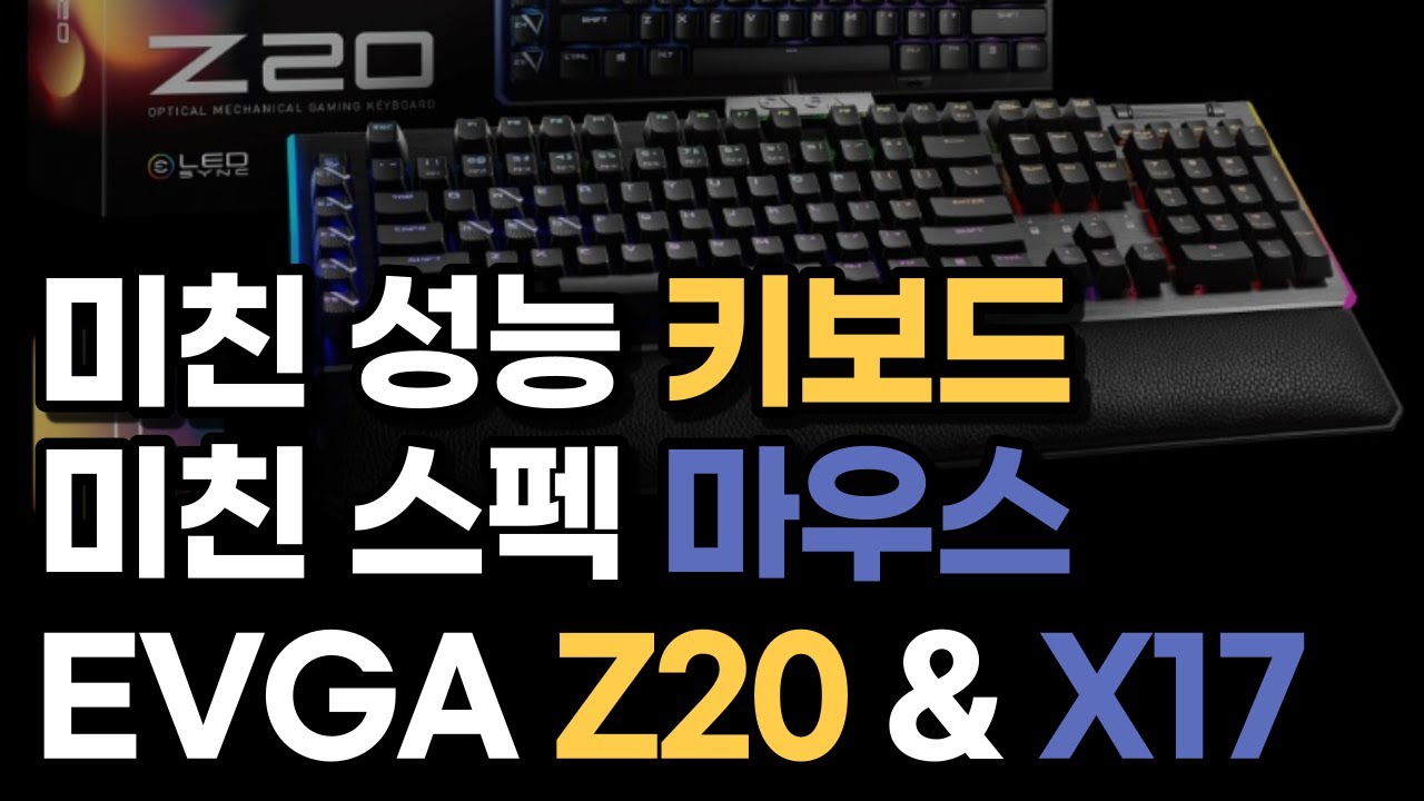미친 스펙의 게이밍 기어, EVGA Z20 & X17 게이밍 키보드 마우스 추천, 리뷰, 타건, 후기 - YouTube