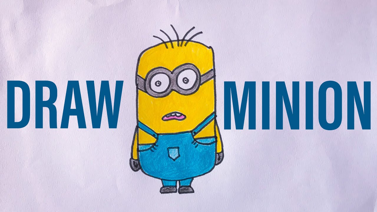 How To Draw A Minion | step by step tutorial - YouTube