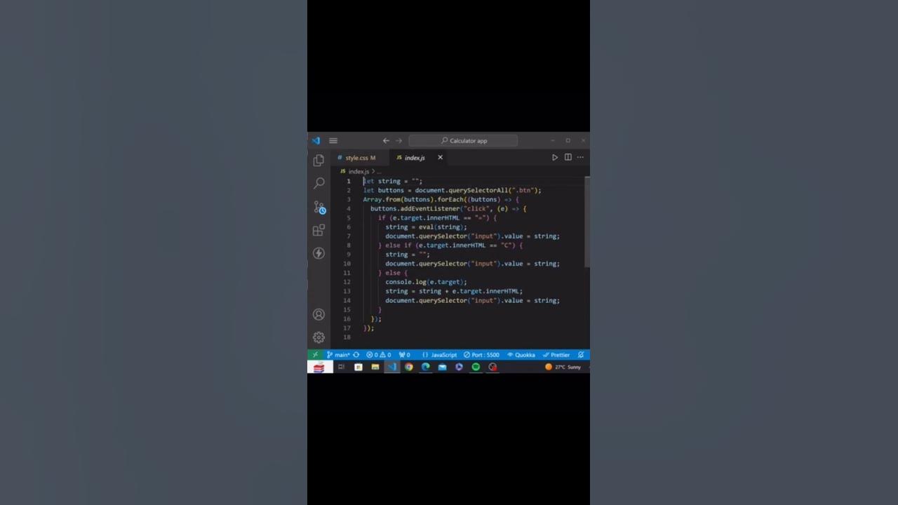 Calculator App Html Css Js Shorts Short Jsprojects Htmlcssjavascriptproject Youtube