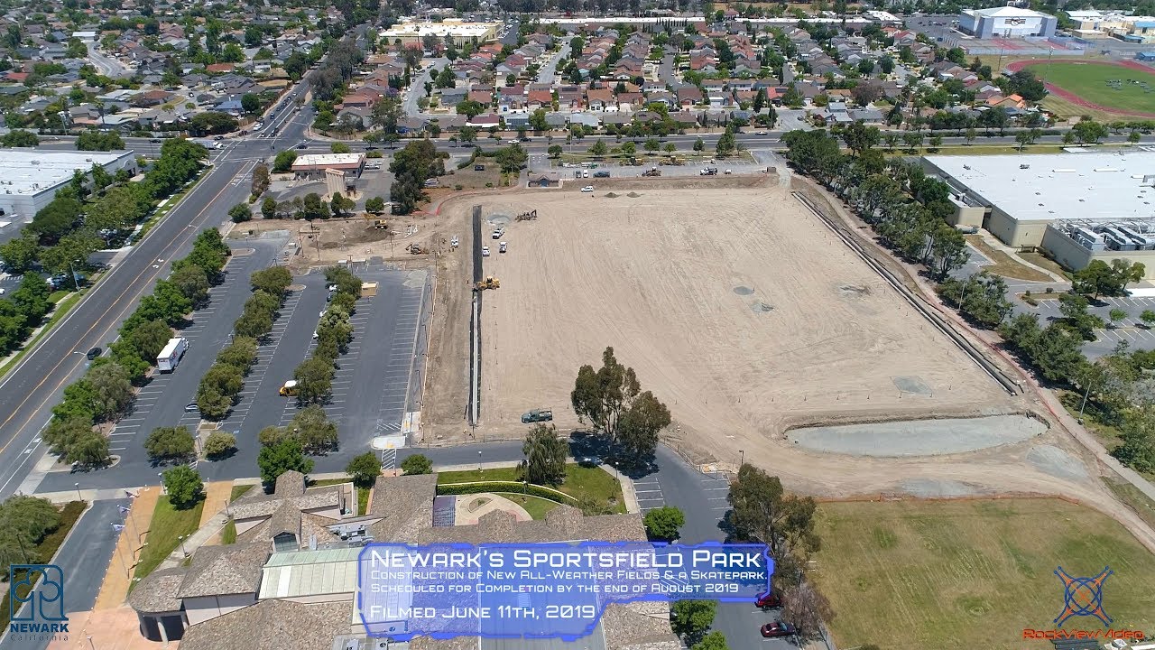 Aerial Video of Newark's Sportsfield Park Progress on 2019 06 11 - YouTube