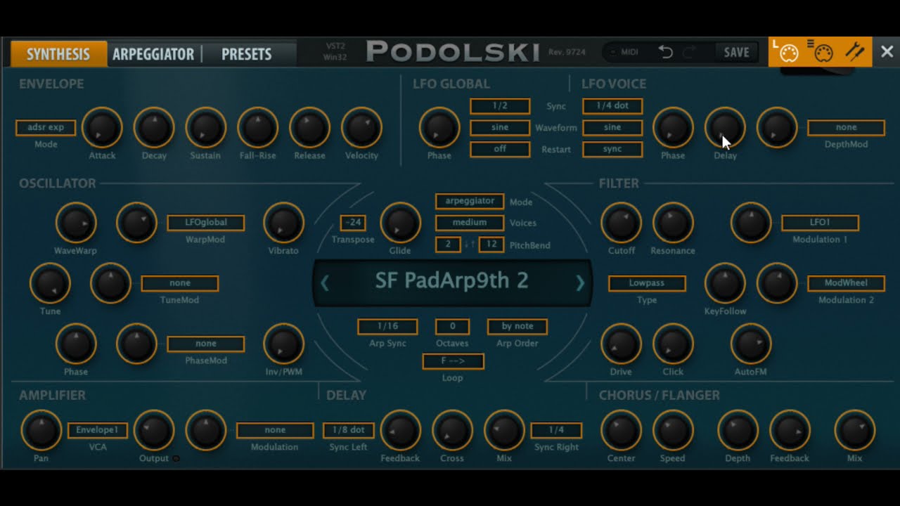 FREE VST SYNTH PODOLSKI SOUND DEMO - YouTube