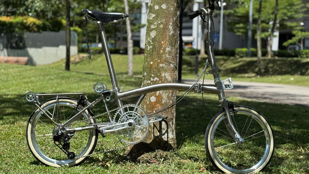 Titanium Tri-Fold Bicycle 16inch 7speed LIAOGE T7 8.5kg Ultralight ...