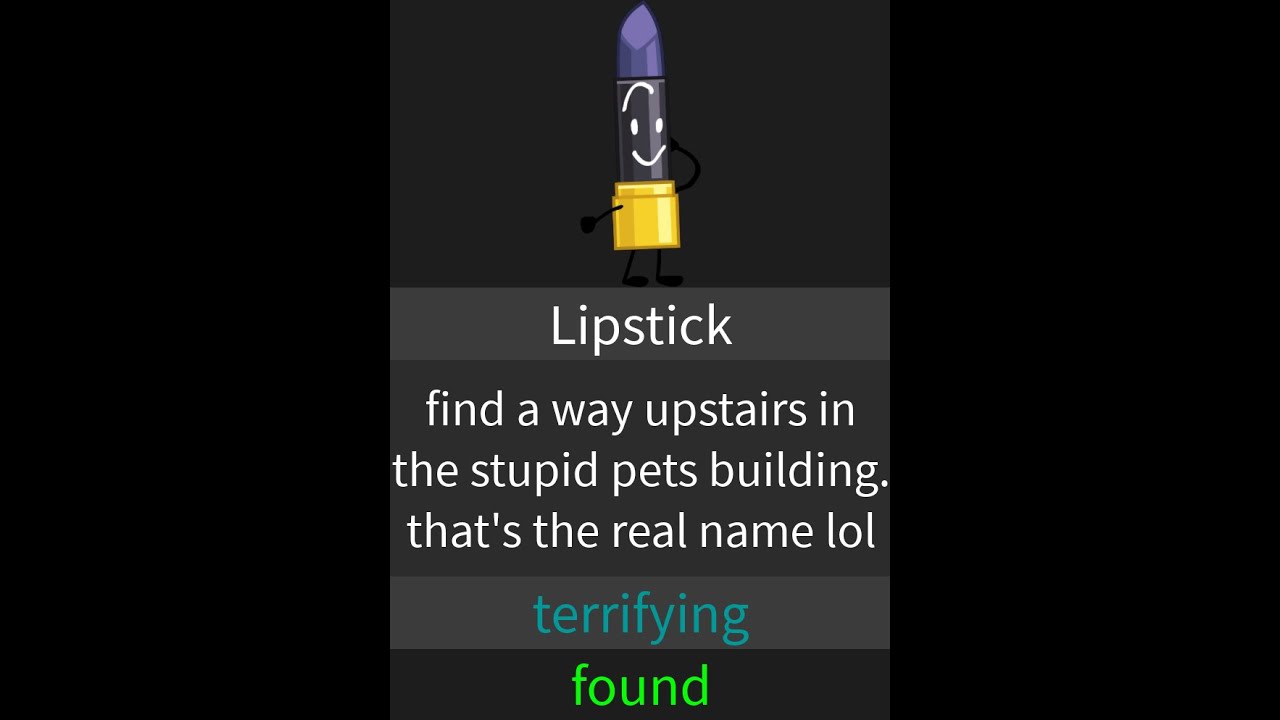 How to get Lipstick in Find the bfb Characters (920) - YouTube