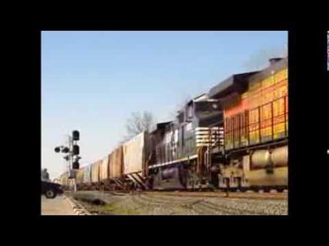 BNSF AC4400 #5703 Leading NS 61N Through Pine Level NC! Awesome K3LA! - YouTube