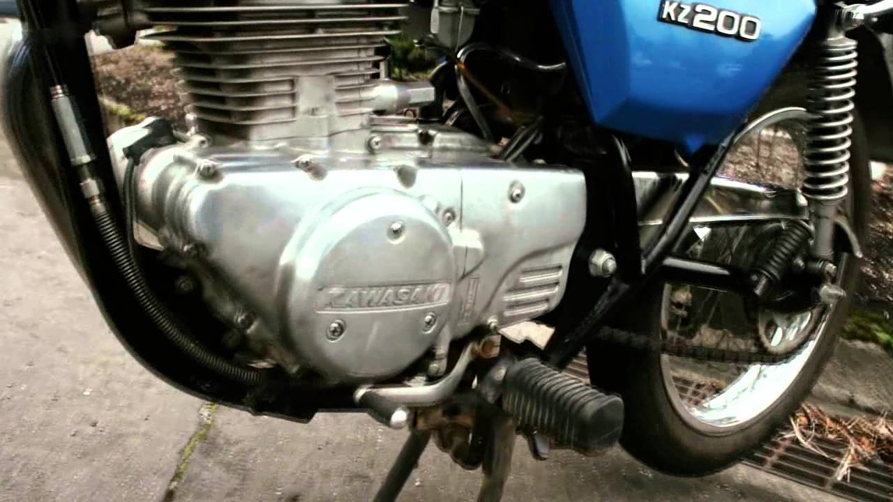 Kawasaki KZ200 Cold Start and Ride - YouTube