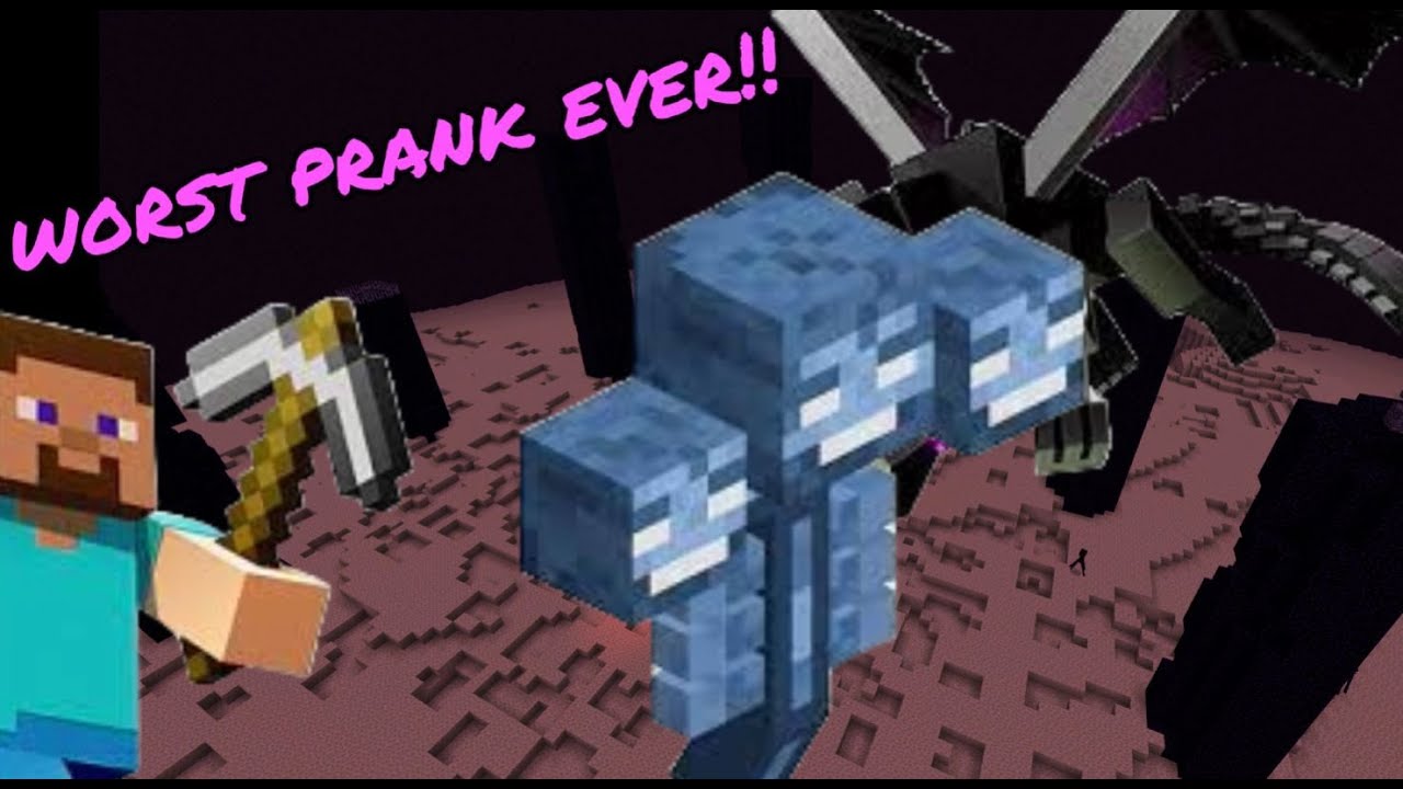 This is the WORST ENDER DRAGON WITHER FIGHT Prank you will ever watch ...