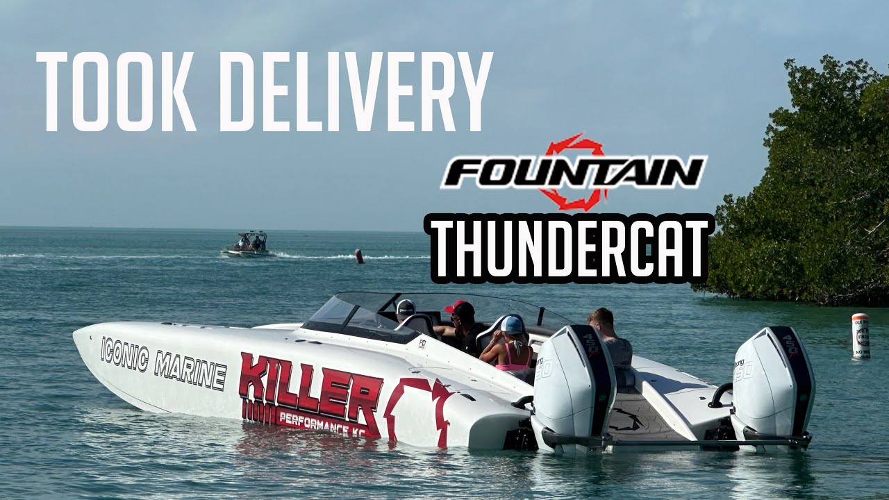 Got my new Fountain Thundercat speed boat delivered in Florida! This ...