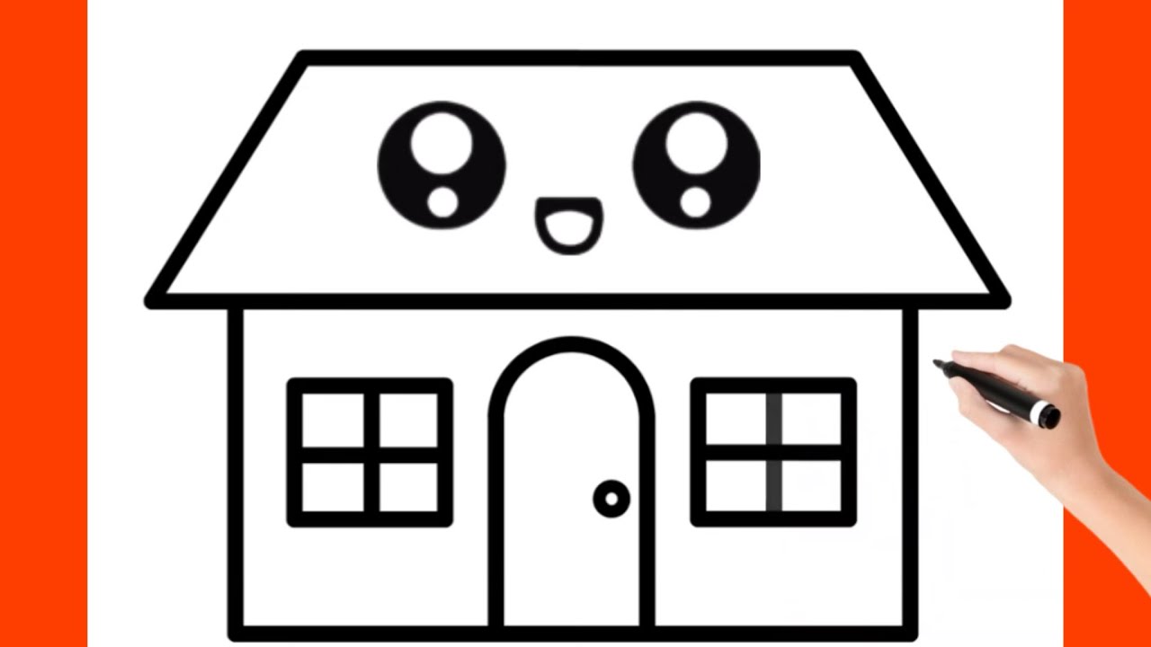 Çok Kolay Ev Resmi Çizimi Ve Boyama, Ev Nasıl Çizilir, Sevimli Resim ...