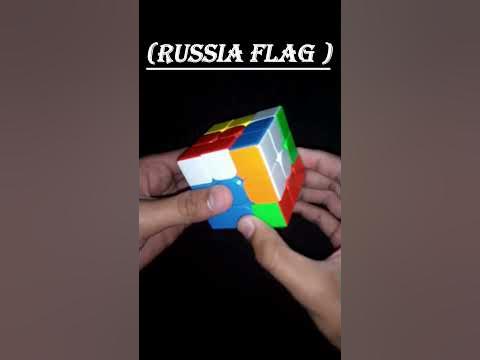 Russia flag on 3x3 cube by cubing 2.0 (shorts) #rubikscuberobot #rubikscube #rubikscubes #cube ...