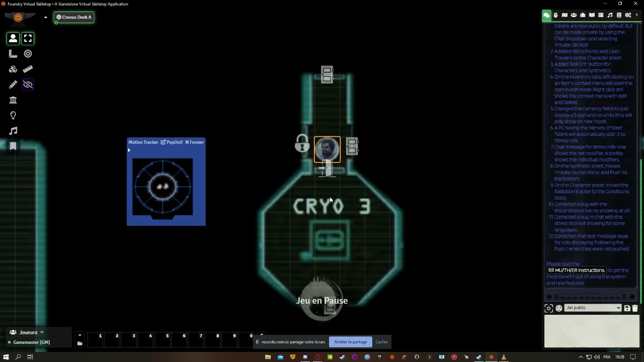 Motion Tracker AlienRPG FoundryVTT - YouTube