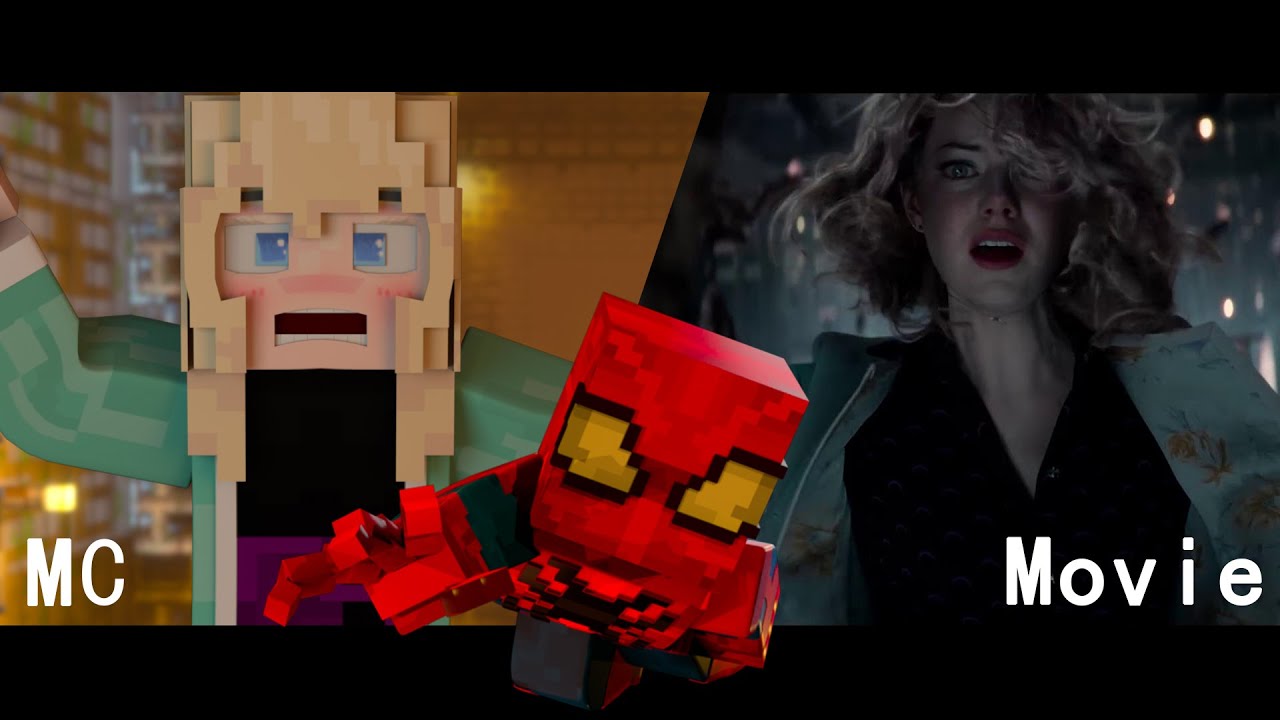 Gwen's Fall Scene but Minecraft | The Amazing Spider-Man 2 | Minecraft ...