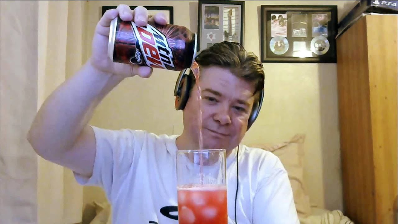 ASMR Drinking Ice Cold Mountain Dew Code Red With Intense Gulping ...