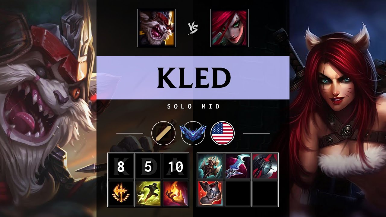 Kled Mid vs Katarina - NA Diamond Patch 25.17 - YouTube