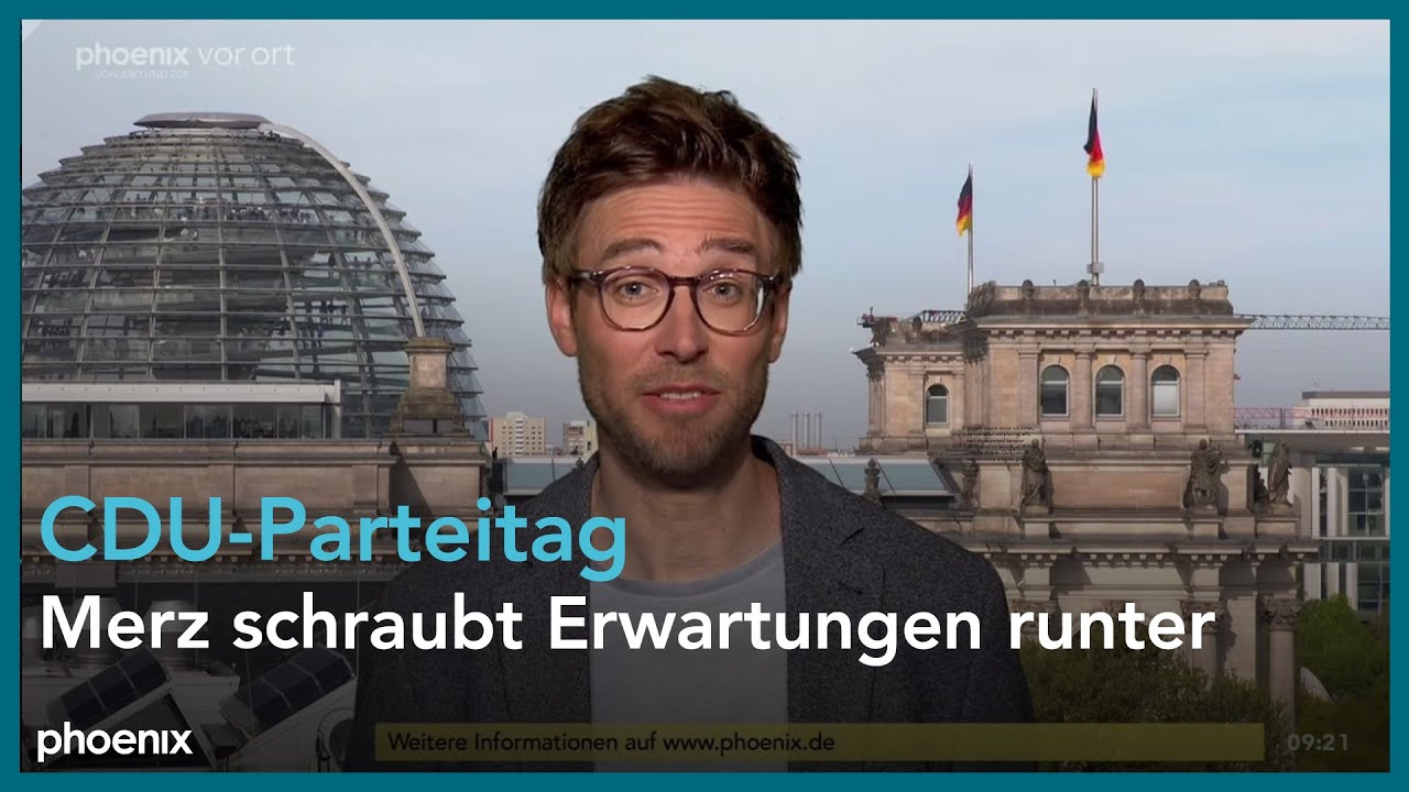 phoenix nachgefragt mit Veit Medick (STERN) zum CDU-Parteitag am 29.04. ...