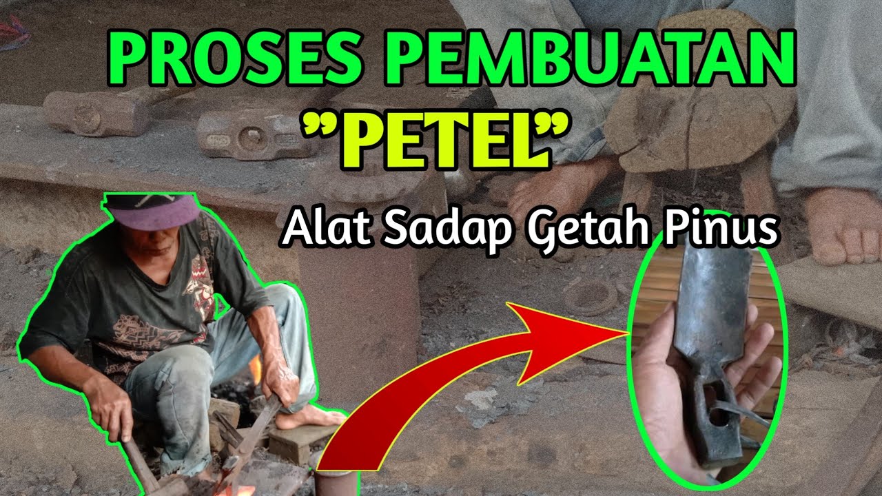 PROSES PEMBUATAN PETEL- alat sadap getah pinus - YouTube