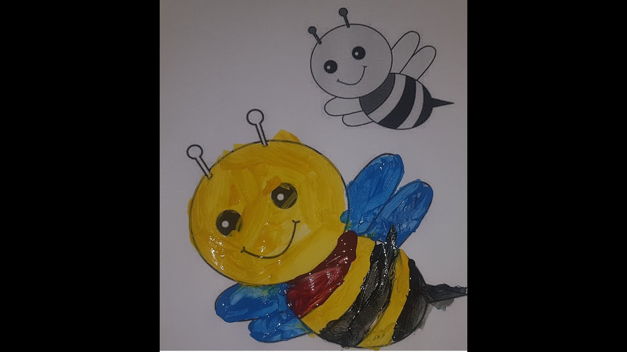 🐝How to Color a Bee 🐝 Art Colors for Kids🍯🍯 Learn Colors for Children ...