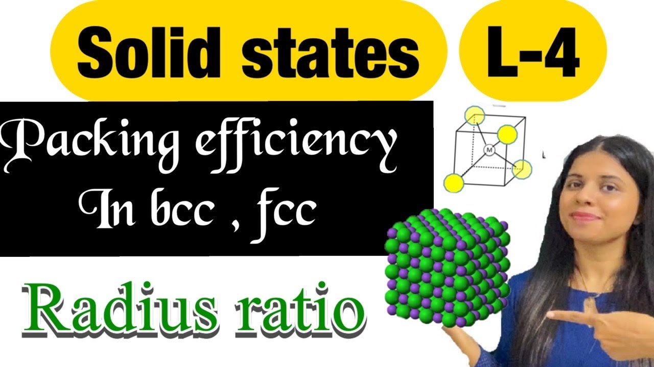 4. Packing efficiency and radius ratio | Solid states ...