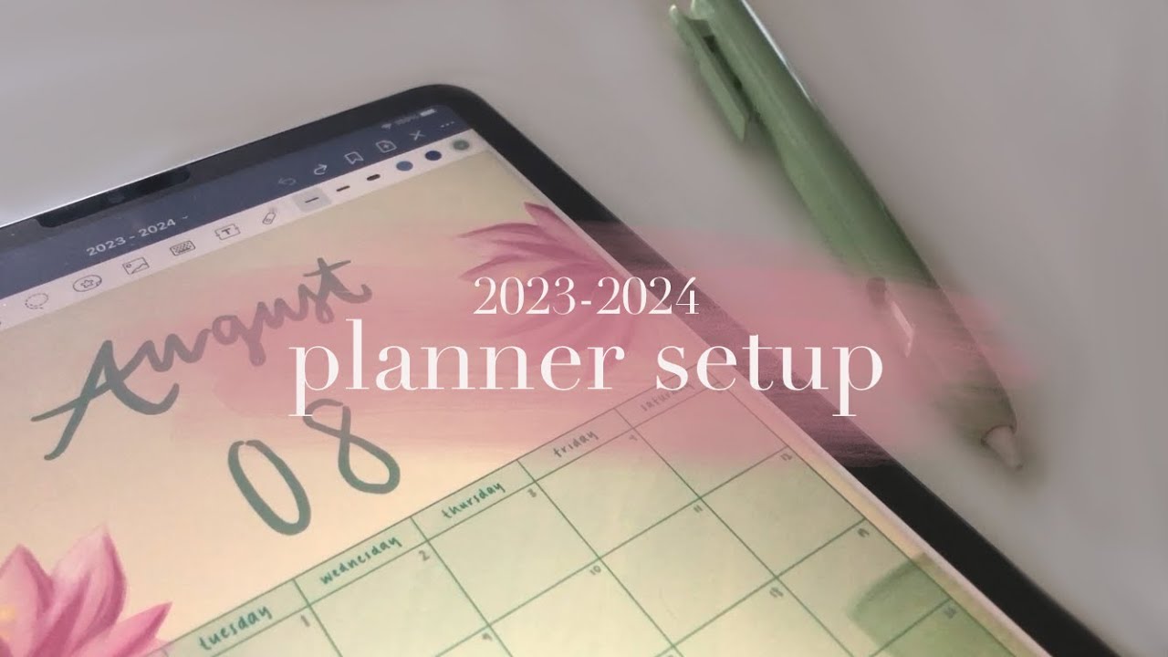my digital planner setup | 2023-2024 school year - YouTube