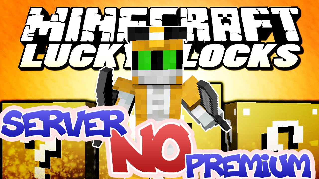 LUCKY BLOCKS SERVER NO PREMIUM 1.8 - 1.7.10 - 1.7.2 - YouTube