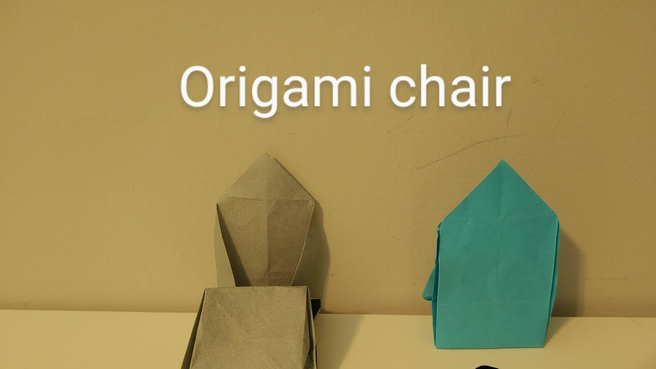 How to make an origami chair designed by Jeremy Shafer - YouTube