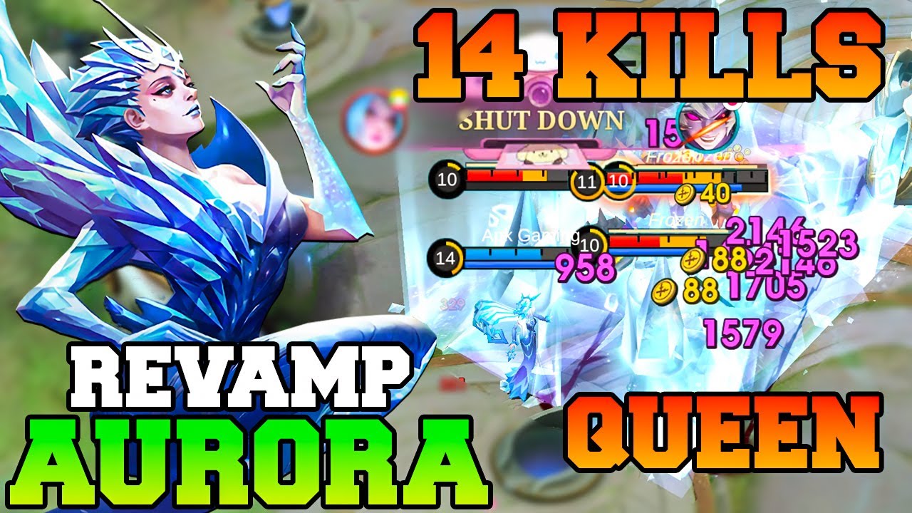 New Queen Aurora Revamp Gameplay MLBB ! Mobile Legends Aurora Best ...