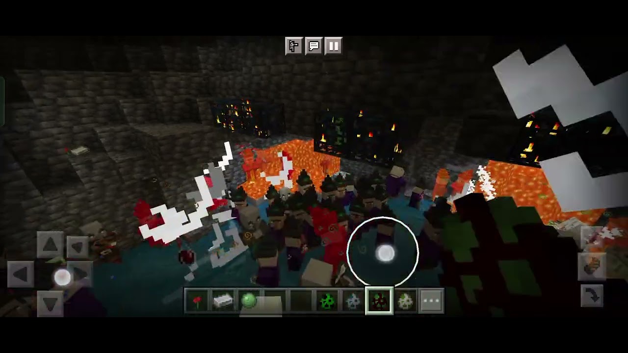 witches fighting each other in Minecraft cave - YouTube