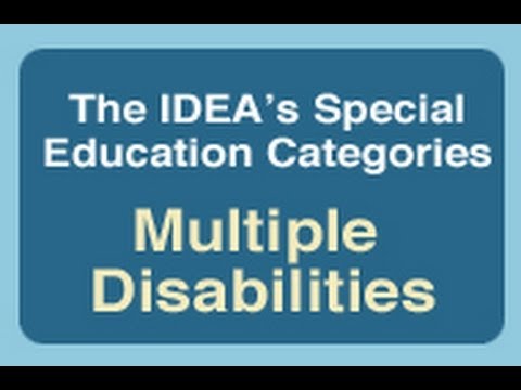 The IDEA's Special Education Categories: Multiple Disabilities - YouTube