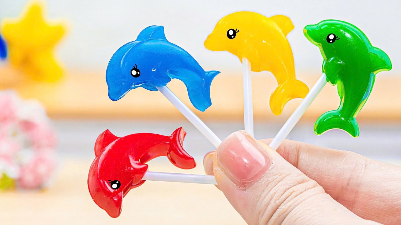 🐳Rainbow Fish Jelly🐳Beautiful Miniature Rainbow Fish Jelly Cake ...