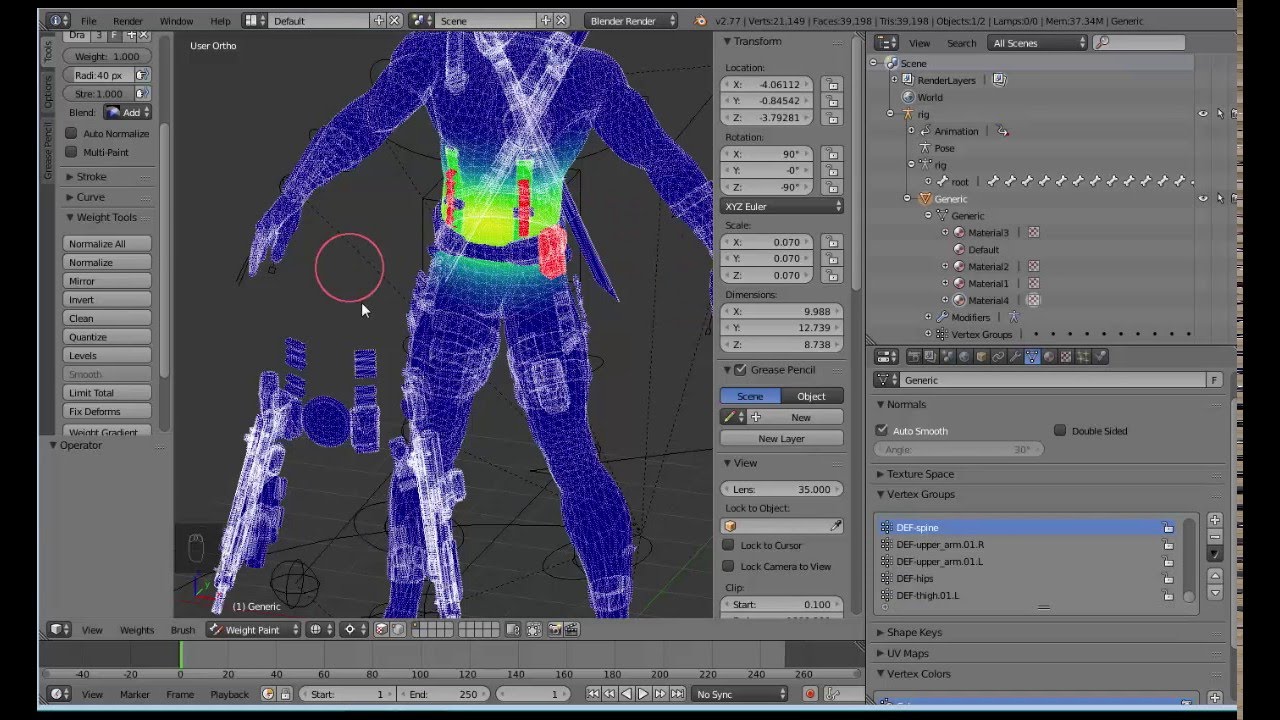 Rigging completo de un personaje humanoide - Rigify en Blender ...