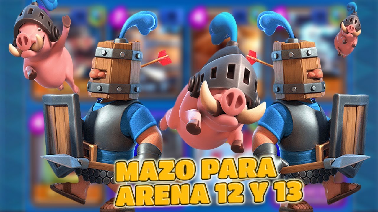 MAZO DE PUERCOS REALES Y RECLUTAS PARA ARENA 12 Y 13 - Clash Royale 2022 *sin campeones* - YouTube