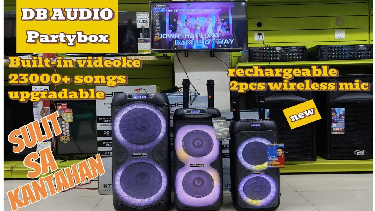 Partybox na built-in videoke Sulit sa budget DB audio by Astron ...