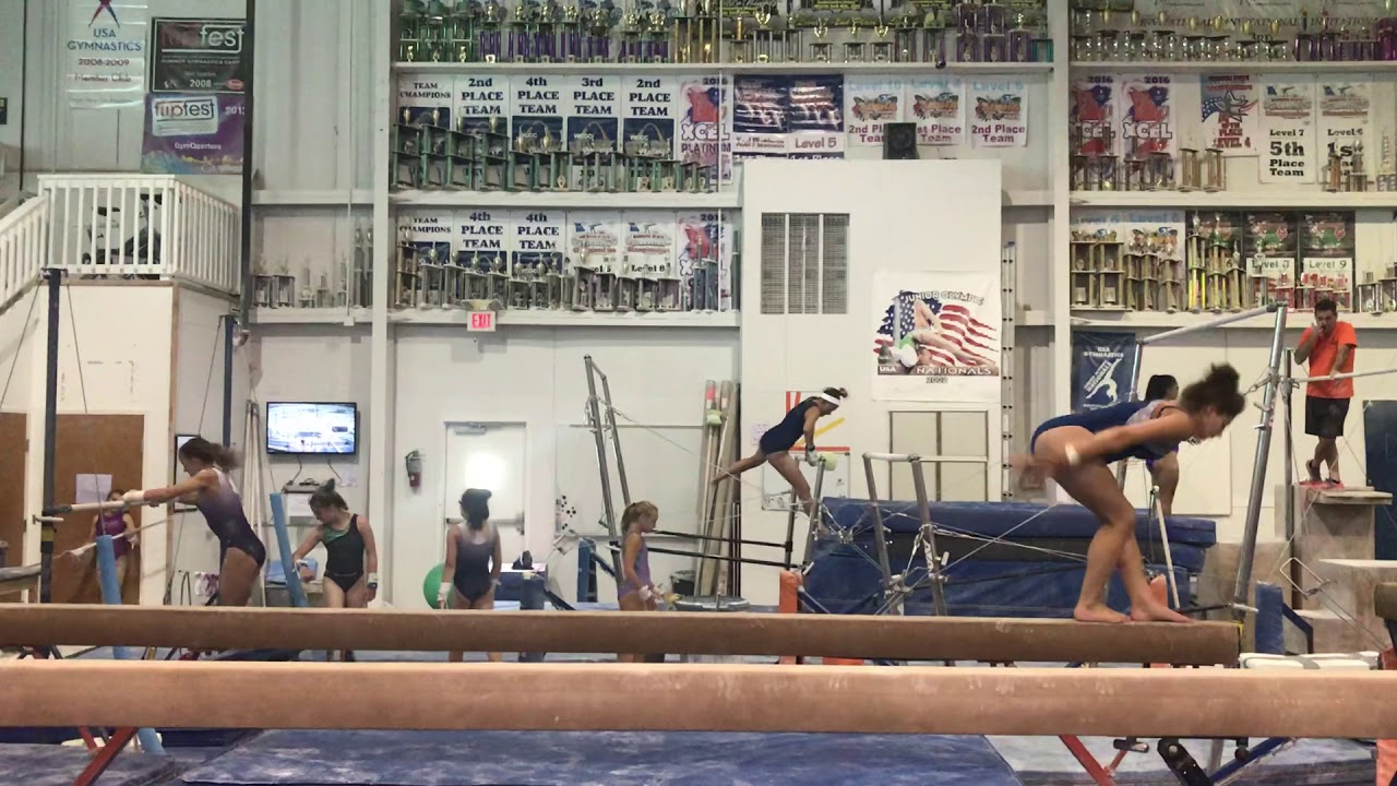 Backhand spring layout step out layout step out - YouTube