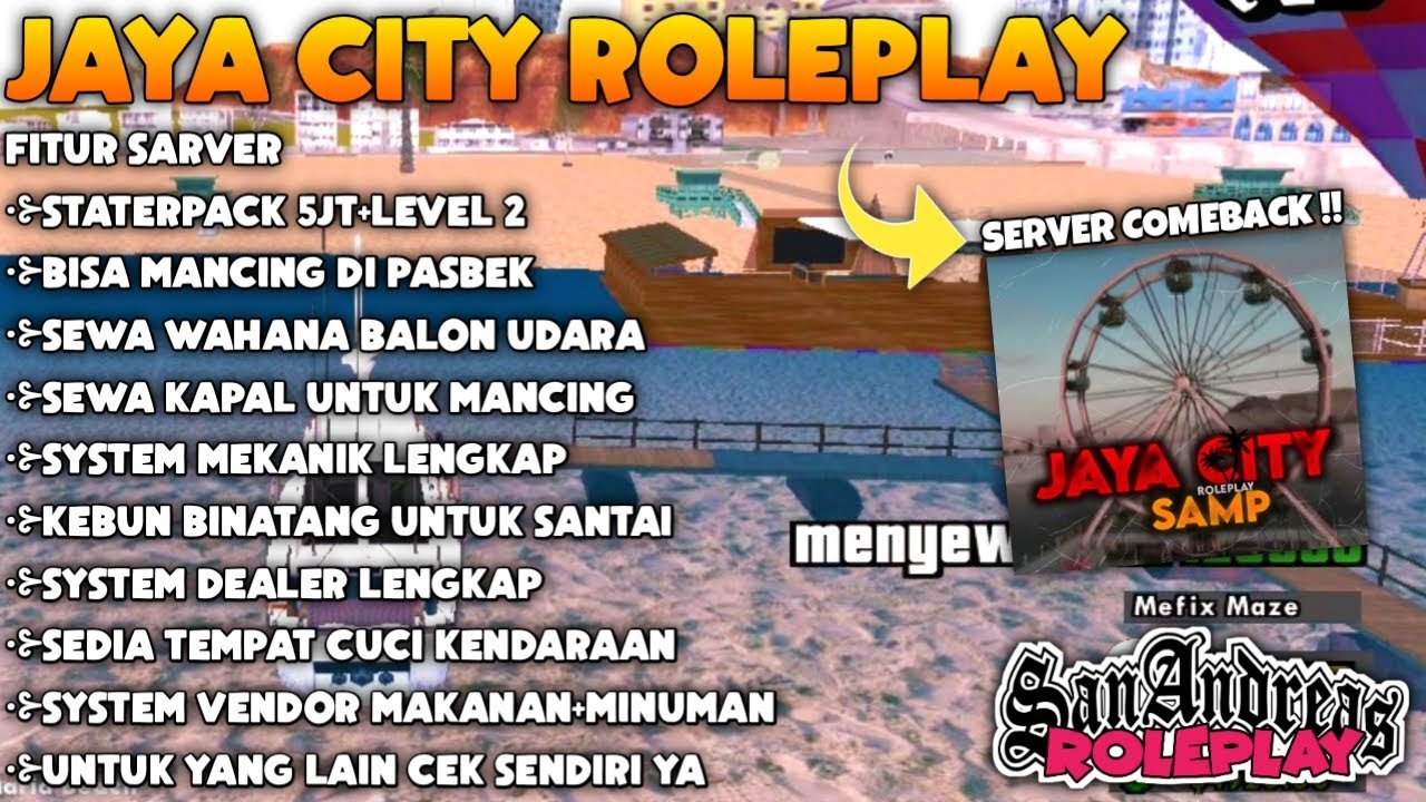 REVIEW SERVER GTA SAMP JAYA CITY ROLEPLAY || GTA SAMP INDONESIA - YouTube