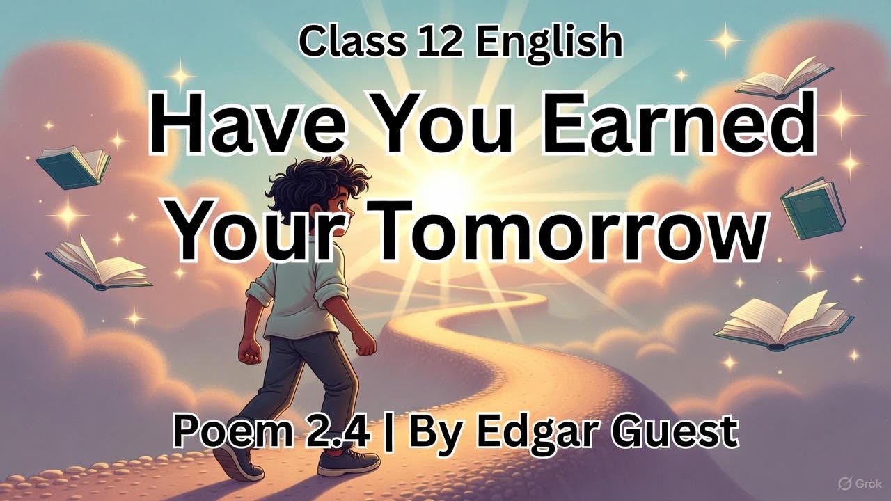 2.4 Have you Earned your Tomorrow Edgar Guest#english #12th ...