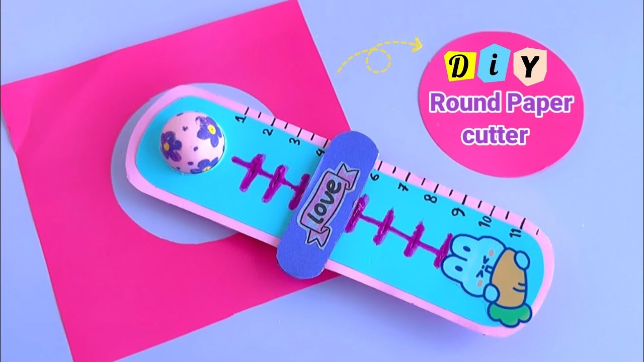 DIY Round paper cutter / handmade round paper cutter/ Diy paper currer ...
