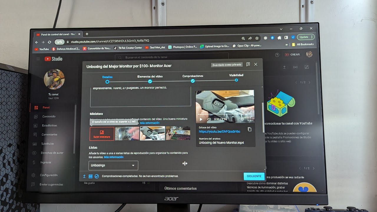 Unboxing del Mejor Monitor por $100- Monitor Acer - YouTube