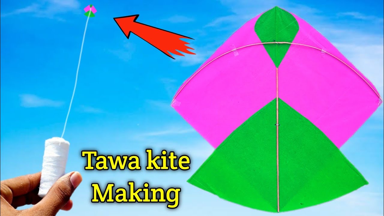 how to make Tawa kite , how to make best flying paper kite , patang ...