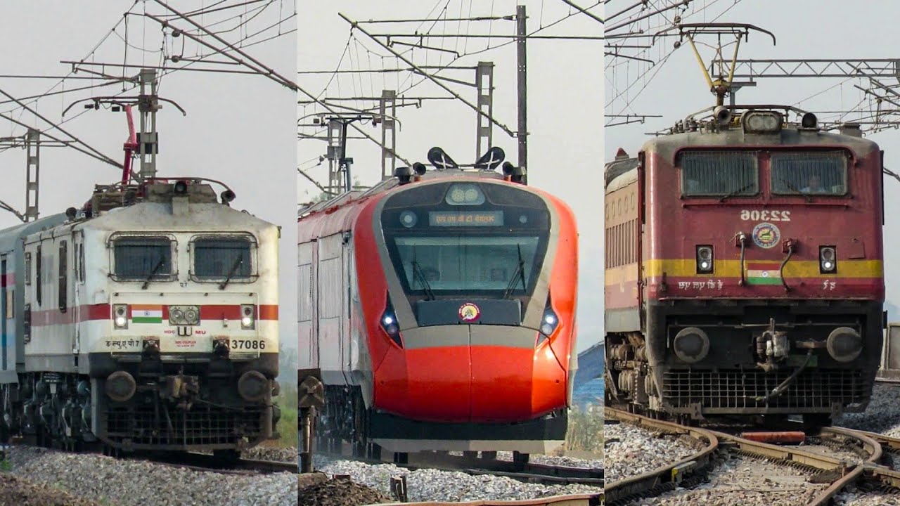 Fast Electric Trains in Wadi Guntakal Route : Indian Railways - YouTube