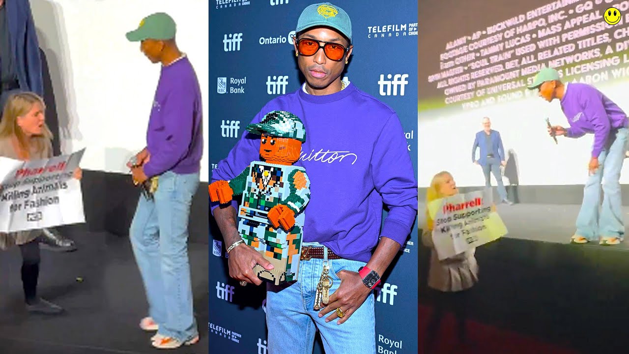 Pharrell Williams CONFRONTED On Stage By PETA During 'Piece by Piece ...