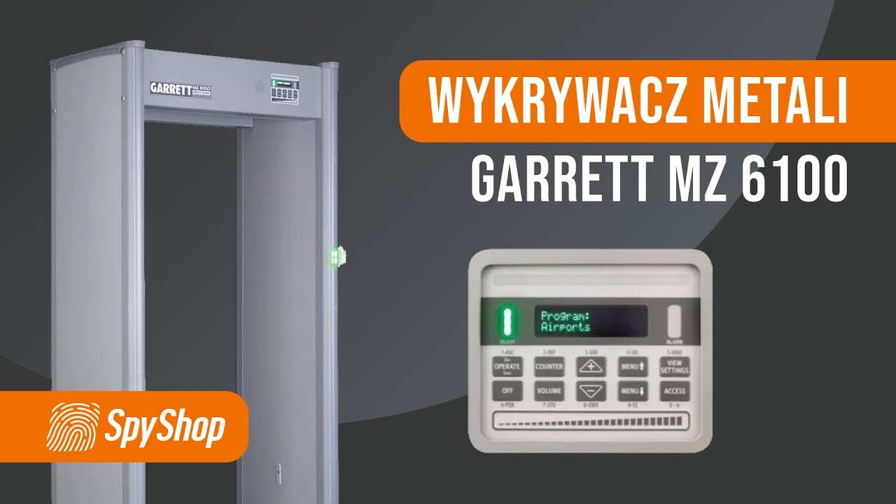 Bramka do wykrywania metalu Garrett MZ 6100 - Spy Shop - YouTube