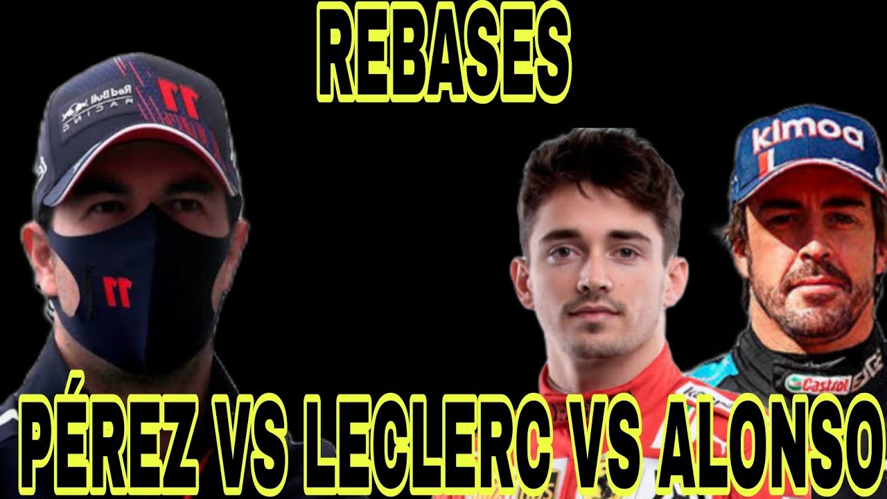 REBASES de Checo PÉREZ vs LECLERC y vs ALONSO - YouTube