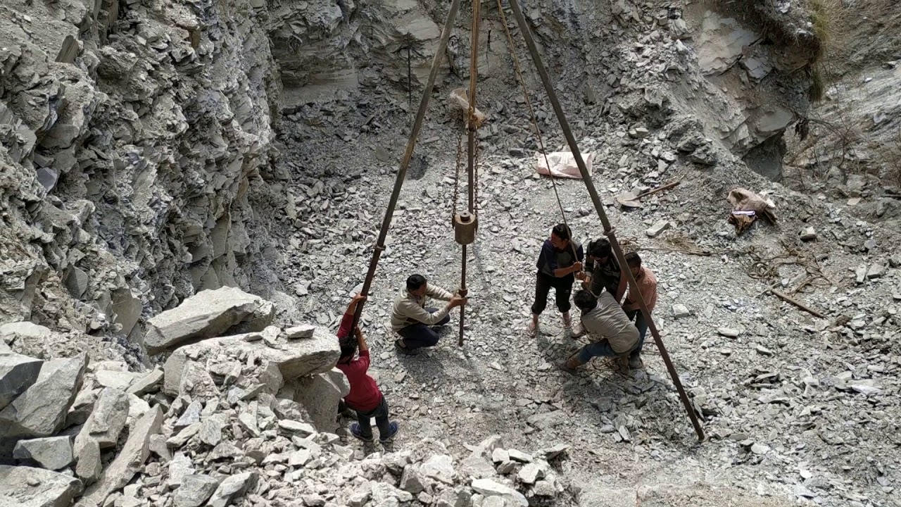 Dynamic Cone Penetration Test DCPT for bearing capacity of soil strata ...